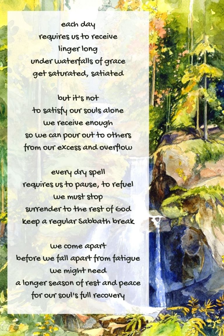 waterfall: being drenched by God’s waterfall of grace and love | Poetry Joy